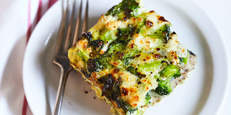 Spinach and Broccoli Strata Recipe | BODi
