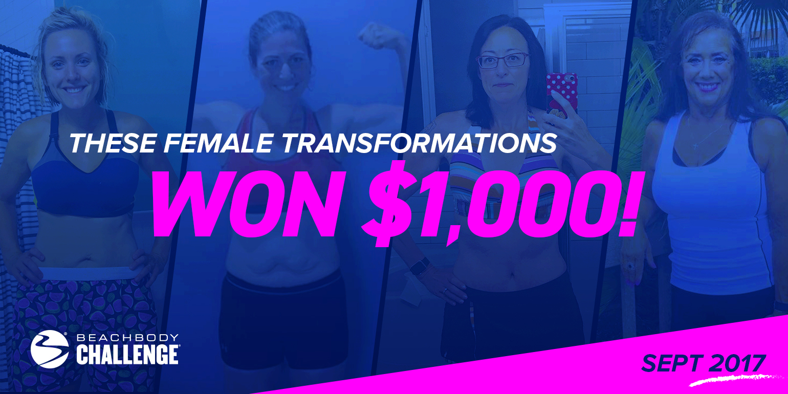 Female Beachbody Challenge Winners, Sept 2017 | BODi