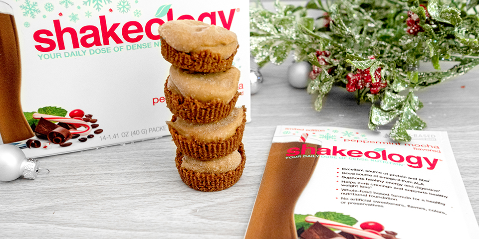 Minicheescakes Veganos con Shakeology de Peppermint Mocha