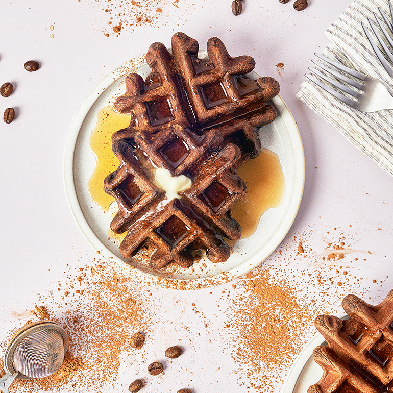 Mocha Latte Shakeology Waffles