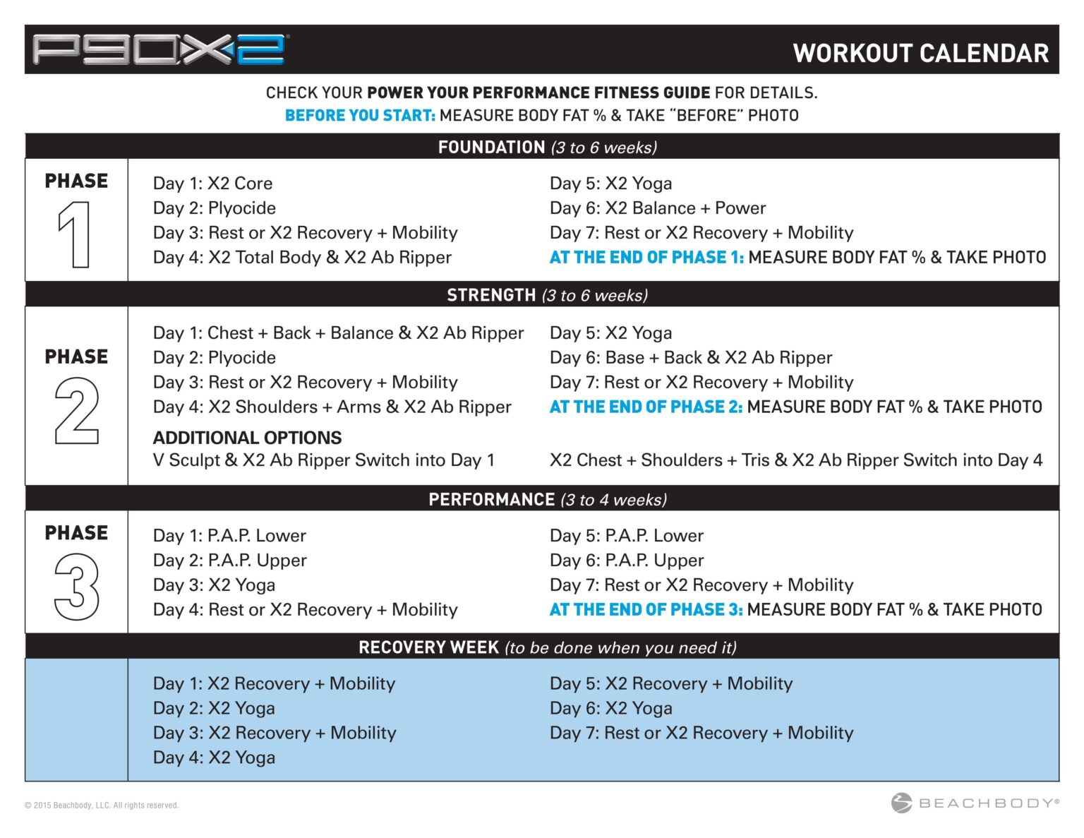 P90X Workout Schedule and FREE Sample Workout - Roidless